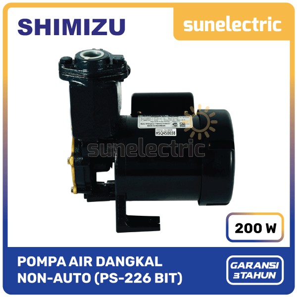 Jual Shimizu PS-226 Pompa Air Dangkal (200 W) Daya Hisap 9 Meter Non ...