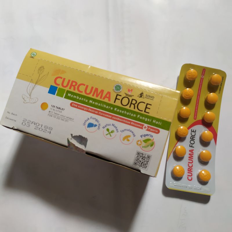 Jual Curcuma Force Membantu Memelihara Kesehatan Fungsi Hati 1 Blister ...