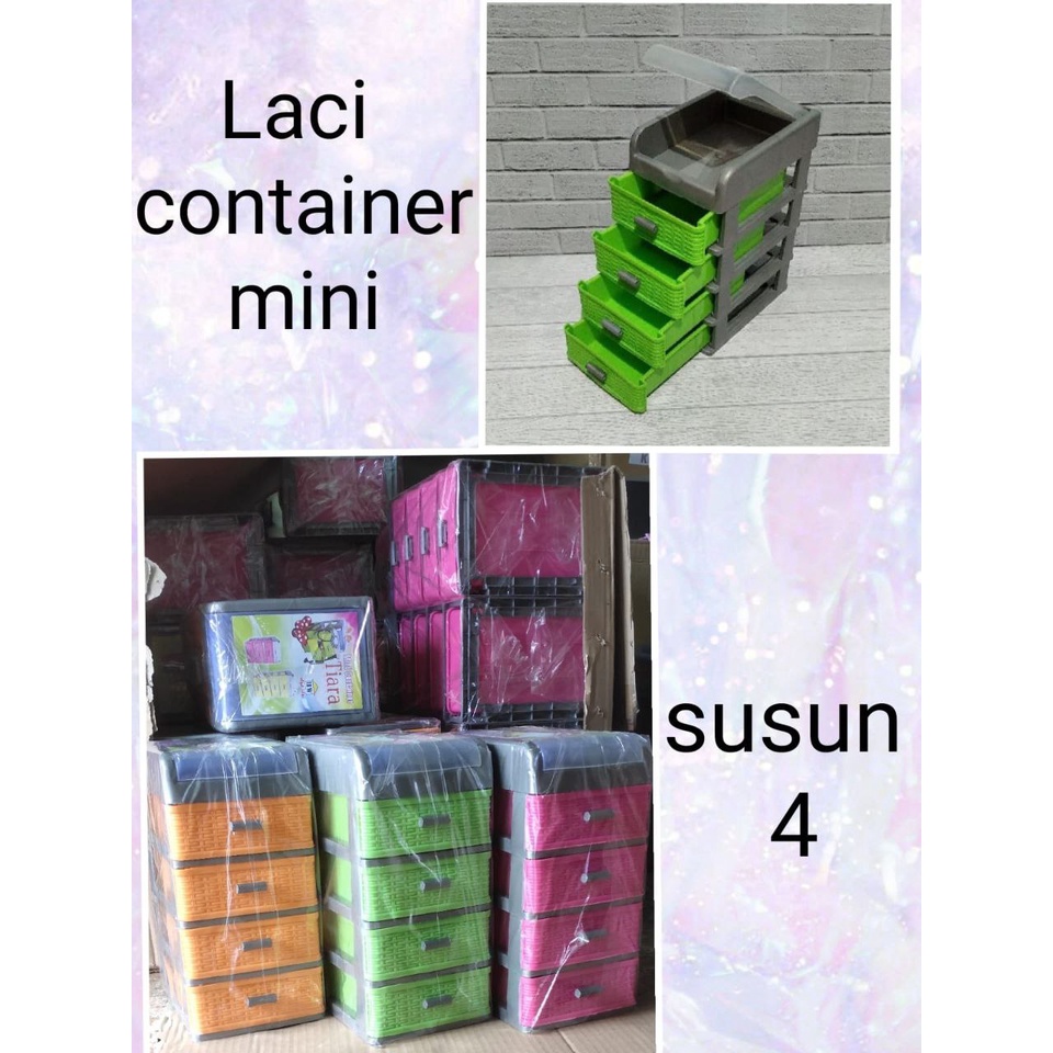 Jual Laci mini / Laci Penyimpanan 4 Susun Mini Container / BOX ...