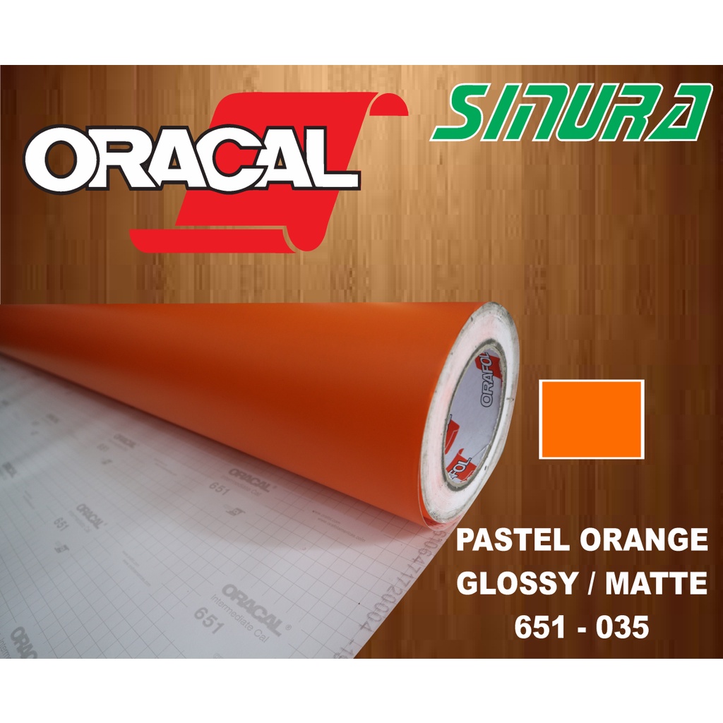 Jual Sticker Oracal 651-035 PASTEL ORANGE (GLOSSY/MATTE) | Shopee Indonesia