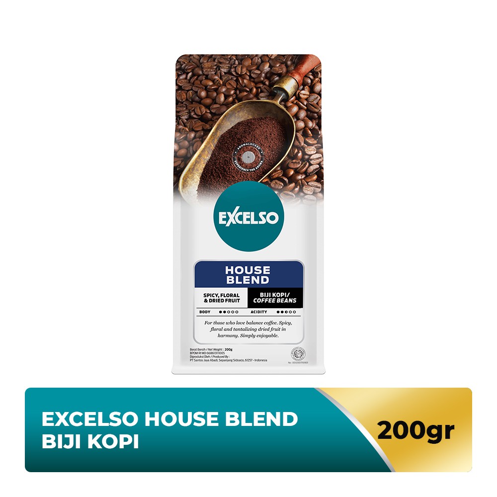 EXCELSO House Blend - Biji Kopi 200 gr | Shopee Indonesia