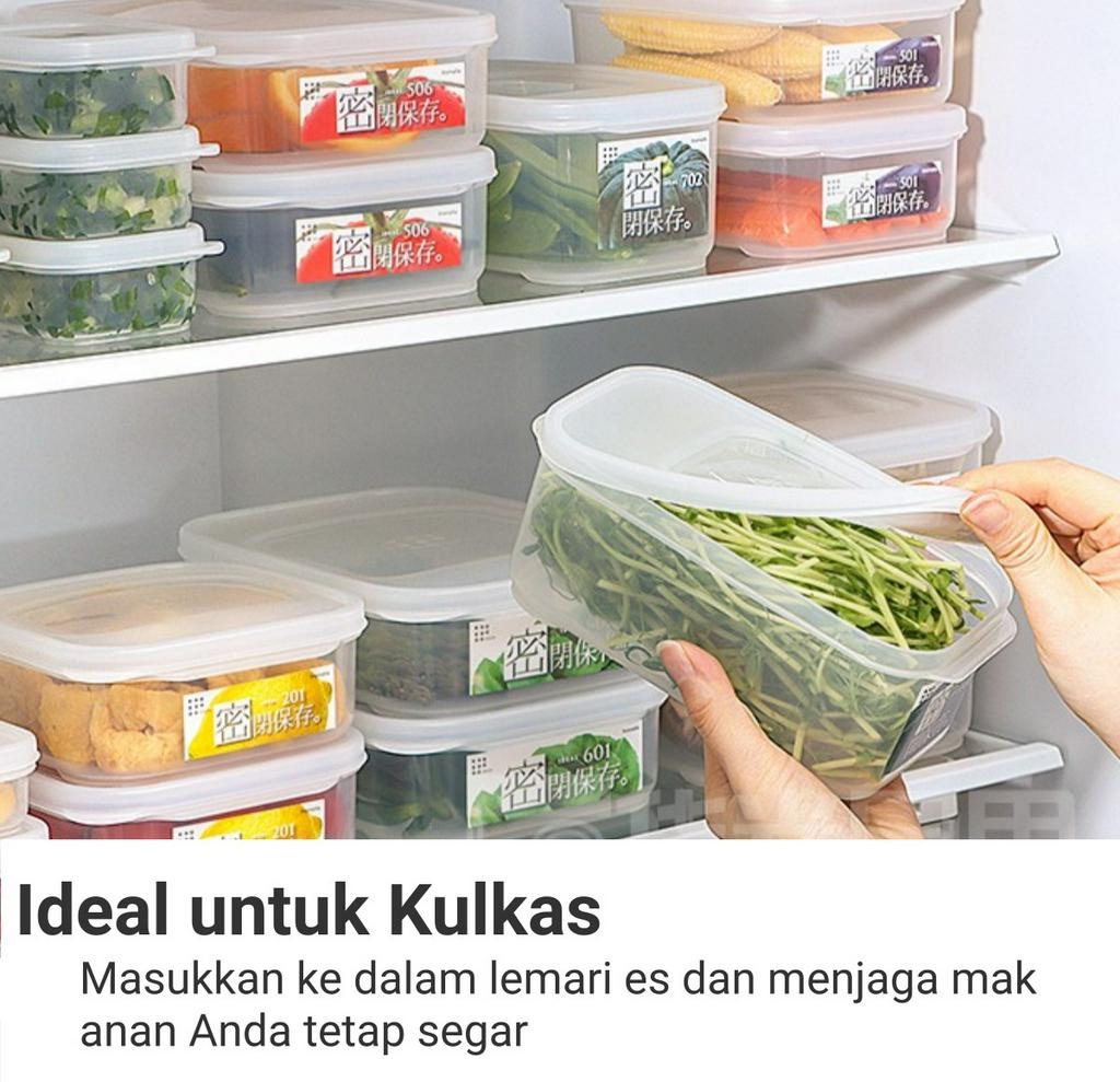 Jual MINISO Kotak Makan Penyimpanan 660/1500ml Besar Kulkas Makanan ...