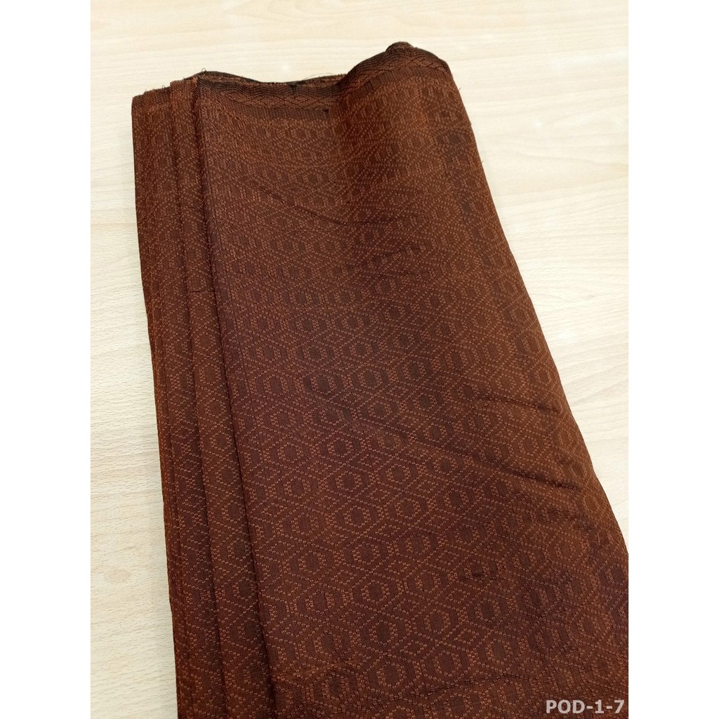 Jual Kain Tenun Dobby Polos Sutra Bugis Makassar Cokelat - Tenun ...