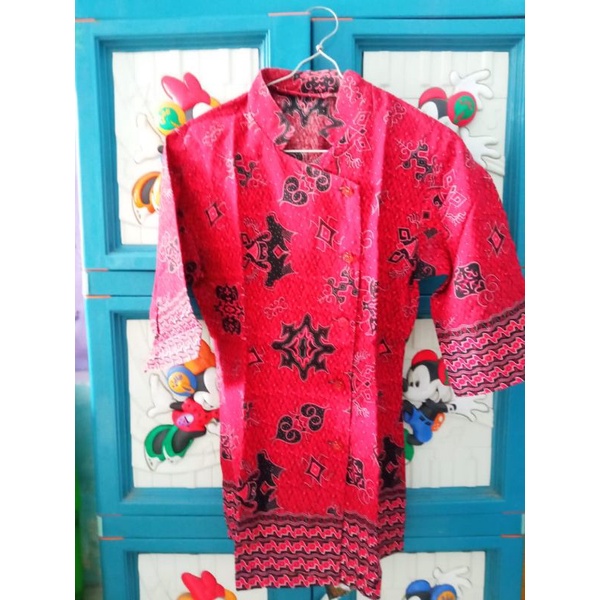 Jual BATIK KERJA MODERN WARNA MERAH MODERN PRELOVED | Shopee Indonesia