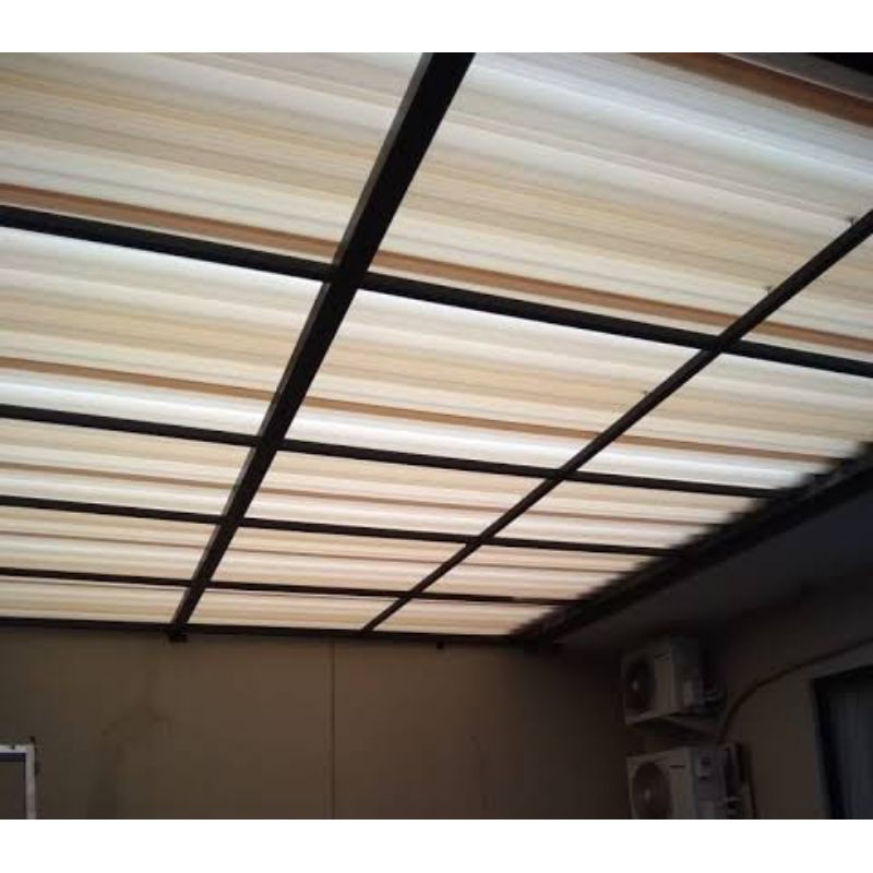 Jual Kanopi Atap semi transparan Alderon translucent Rangka galvanis ...