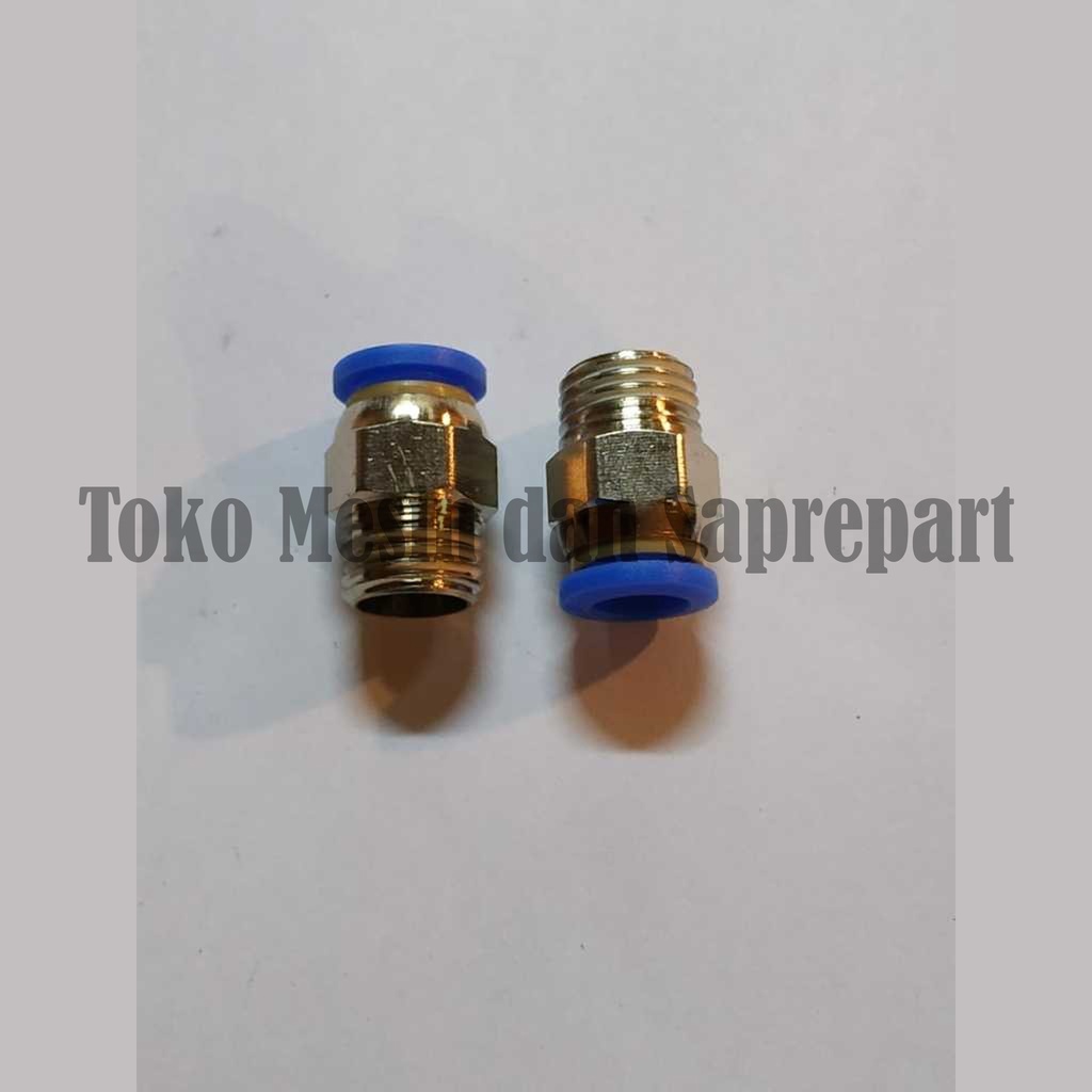Jual FITTING PNEUMATIC LURUS MALE SELANG 8MM DRAT 3/8" | Shopee Indonesia