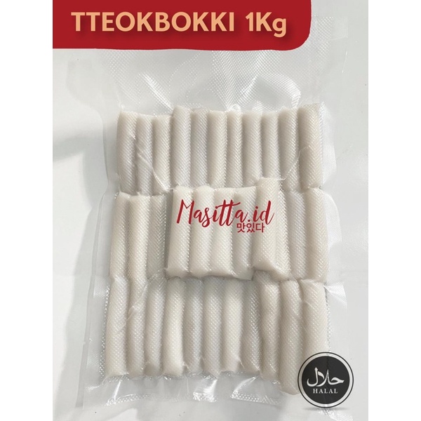 Jual Tteokbokki 1 kg Halal / Topokki 1 kg / Rice cake topoki tteokpokki 1kg / Jajanan korea ...