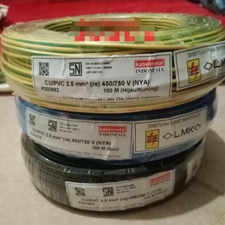 Jual Kabel tunggal NYA 1,5mm Kabelindo,Kabelmetal 100 meter | Shopee ...
