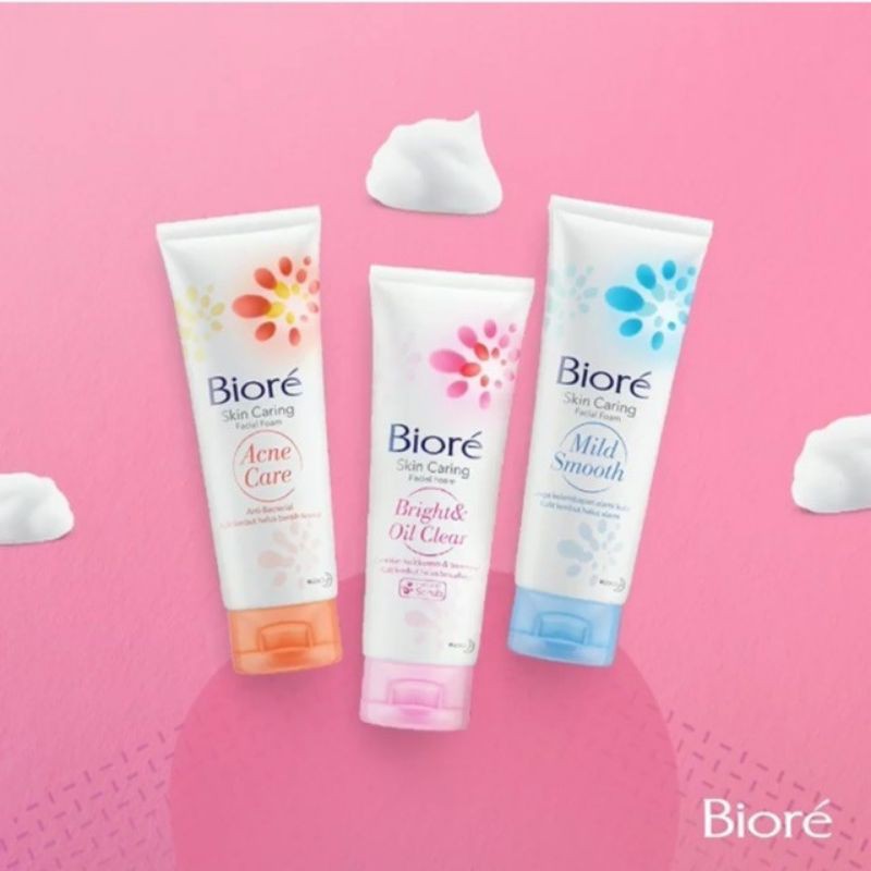 Jual Biore Skin Caring Facial Foam Indonesia|Shopee Indonesia
