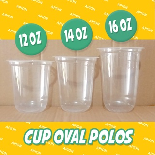 Jual CUP OVAL ( 2 pack ) 16oz 14oz 12oz HOKKAKU POLOS 7gr | Shopee ...