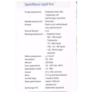 Jual LipidPro Alat Cek Kolesterol Trigliserida HDL LDL Meter Lipid Pro ...
