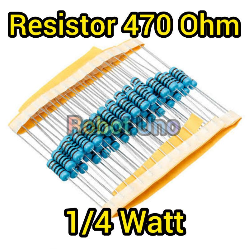 Jual Resistor 470 Ohm 1/4 Watt x10Pcs | Shopee Indonesia