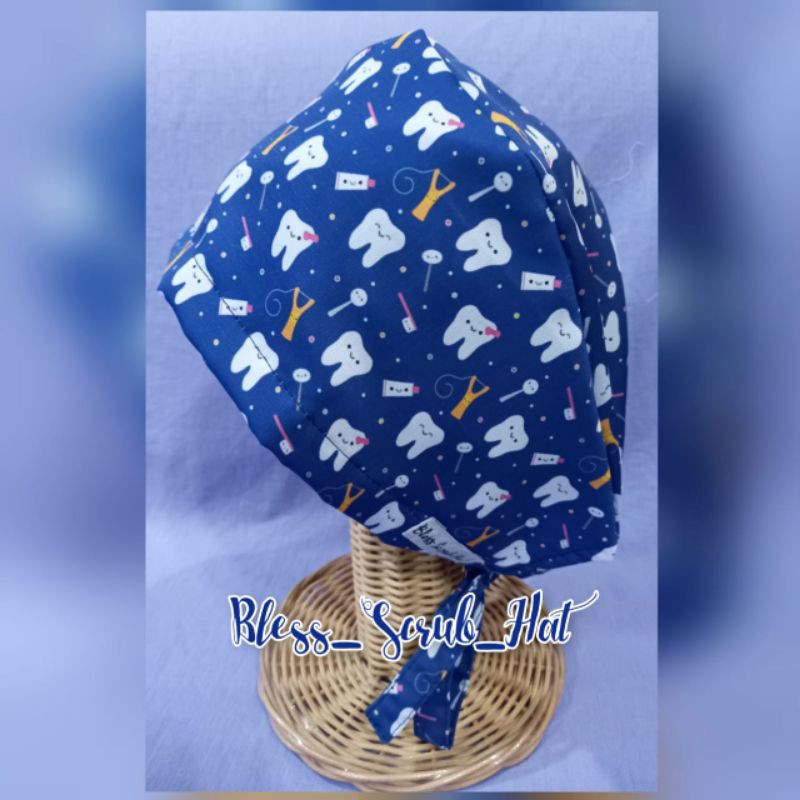 Jual Topi Bedah / Nurse Cap/ Sugical cap/ Topi Motif/Dokter/Dokter gigi ...