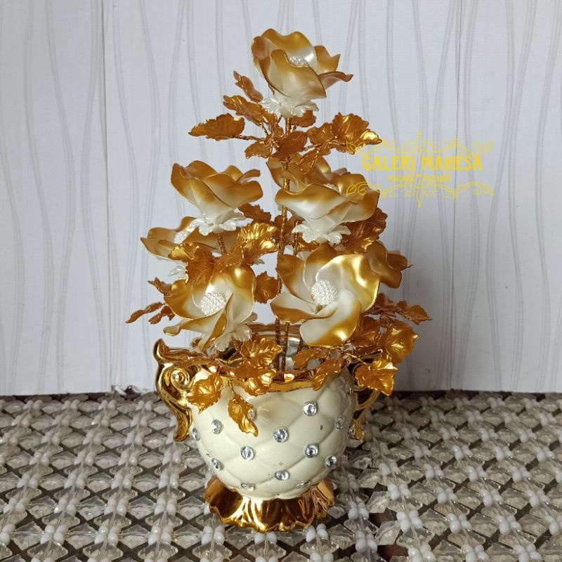 Jual BUNGA MAWAR GOLD MEWAH, BUNGA CANTIK, BUNGA ELEGAN 10 TANGKAI ...