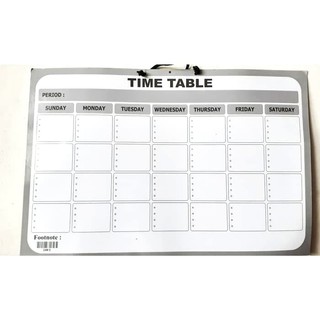 Jual Time Table Whiteboard 48 x 32cm Putih - Schedule Board Kantor ...