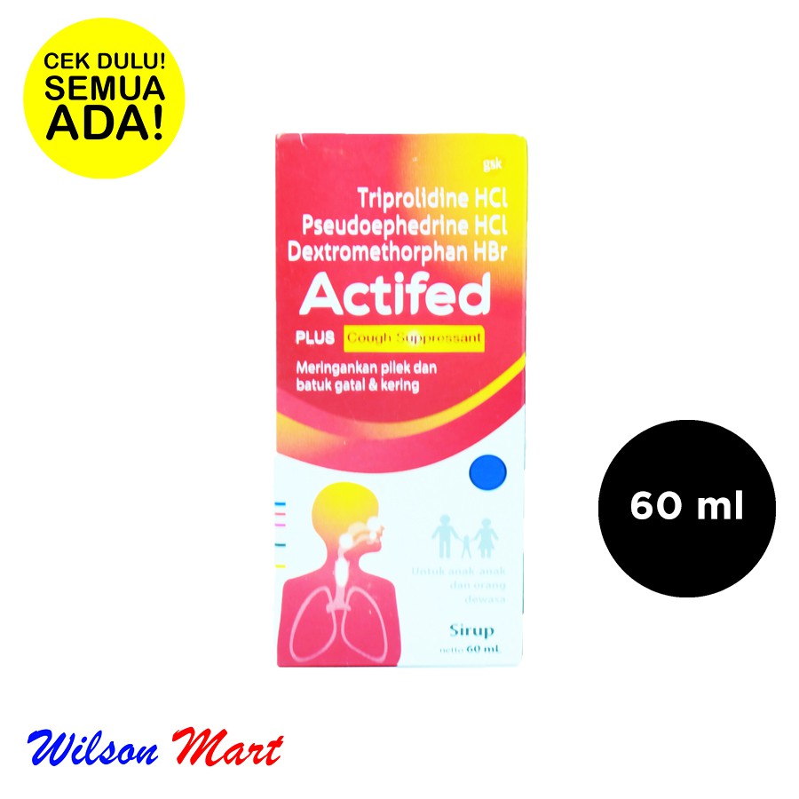 ACTIFED MERAH OBAT PILEK BATUK GATAL KERING SIRUP 60 ML | Shopee Indonesia