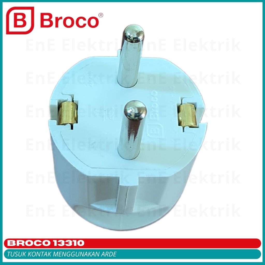 Jual BROCO STEKER ARDE BULAT 13310 colokan ground putih berkualitas ...