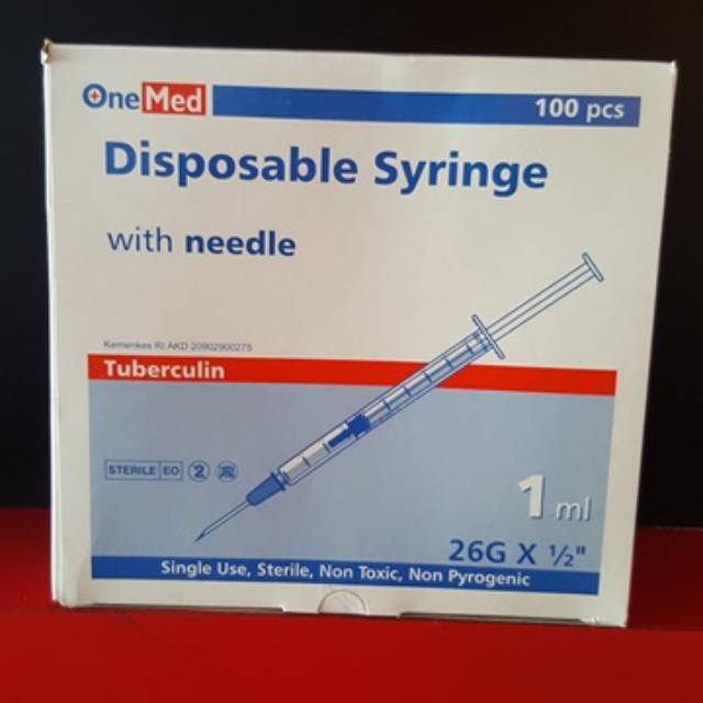 Jual SPUIT 1 CC TUBERKULIN ONEMED DISPOSABLE SYRINGE 1CC ONEMED ...