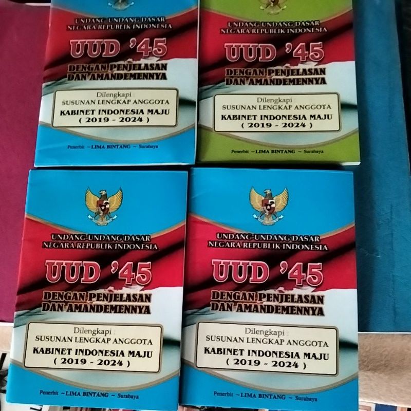 Jual 4 Buku Uud Ri 1945 Amandemen Kabinet Indonesia Maju 19 24 Shopee Indonesia 