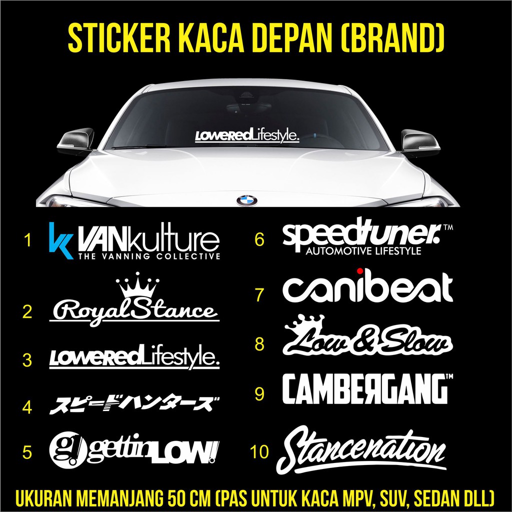 Jual STICKER KACA DEPAN MOBIL (BRAND) Indonesia|Shopee Indonesia Jual STICKER KACA DEPAN MOBIL (BRAND) Indonesia|Shopee Indonesia