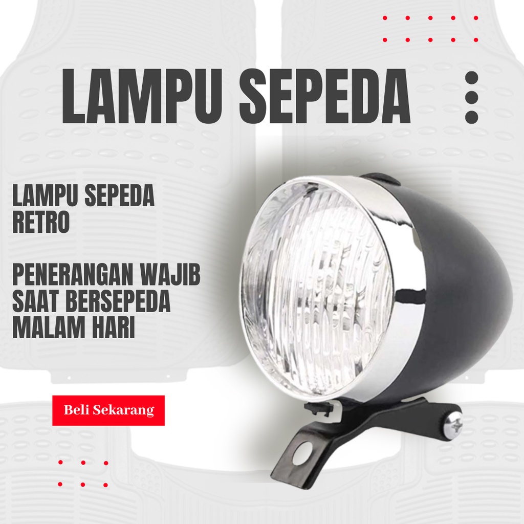 Jual Lampu Sepeda Onthel / Lampu LED Sepeda Jadul / Bicycle Retro ...