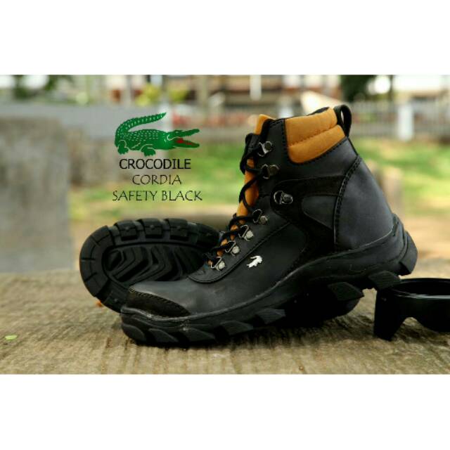 Jual Sepatu crocodile boots safety kerja turing treking | Shopee Indonesia