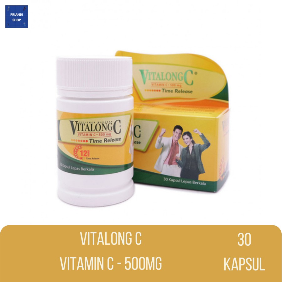 Jual Vitalong C - Vitamin C 500mg - Isi 30 Kapsul | Shopee Indonesia