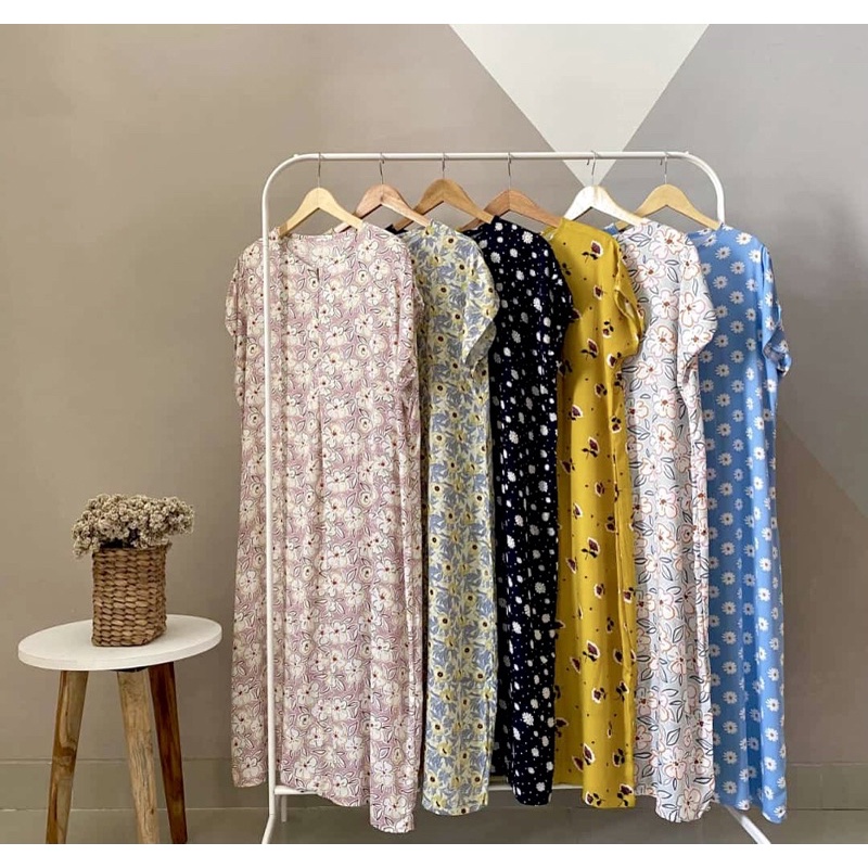 Jual Homedress sleepwear busui Daster Busui Friendly Panjang Kekinian ...