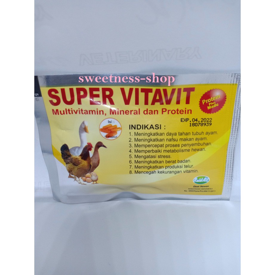 Jual SUPER VITAVIT MULTIVITAMIN MINERAL DAN PROTEIN AYAM BEBEK UNGGAS ...