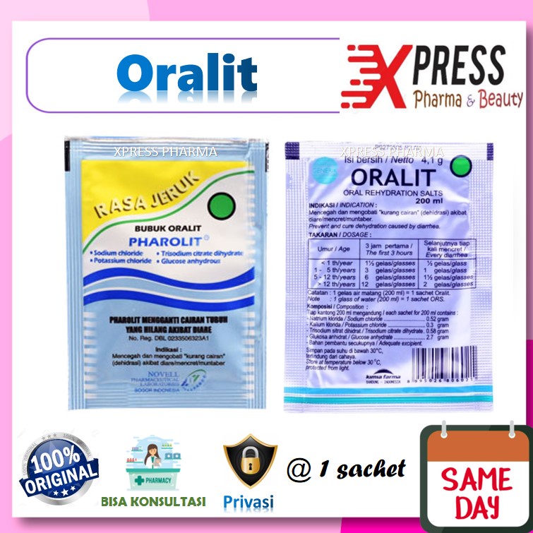 Jual ⚡XPRESS⚡ Oralit KF Pharolit Kimia Farma Cairan Tubuh Elektrolit ...