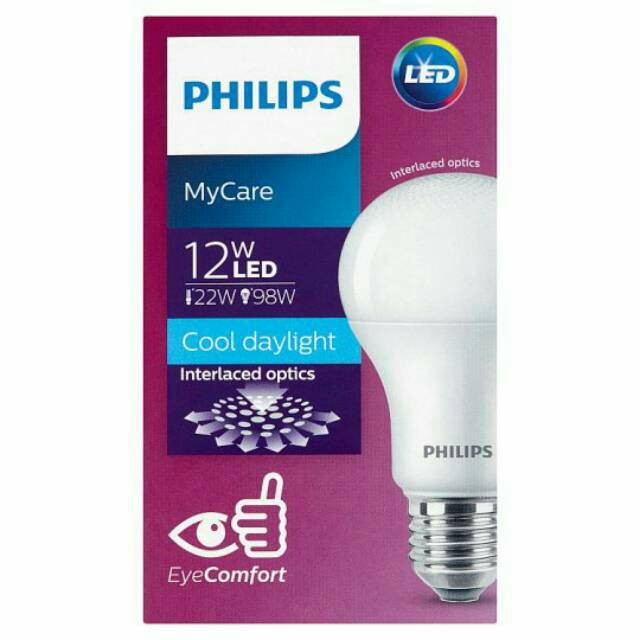 Lampu LED Philips 12 watt Bohlam 12w / Philips Putih 12 w Bulb LED 12watt pengganti 13watt ...
