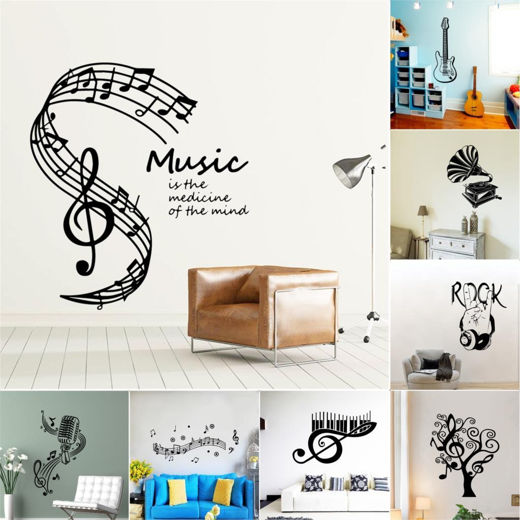 Jual Stiker Dinding Cutting Alat Music Musik Nada Tangga Lagu Wall ...