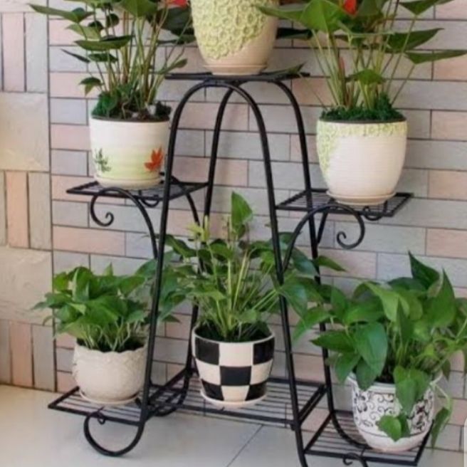 Jual Rak Pot / Standing Pot Besi 6 Susun / Rak Bunga Besi | Shopee ...