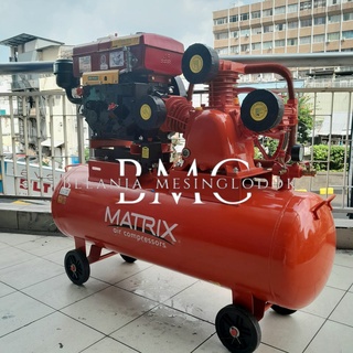 Jual Kompresor Kompressor Udara Angin 5 HP Komplit Diesel 7.5 HP Matrix ...