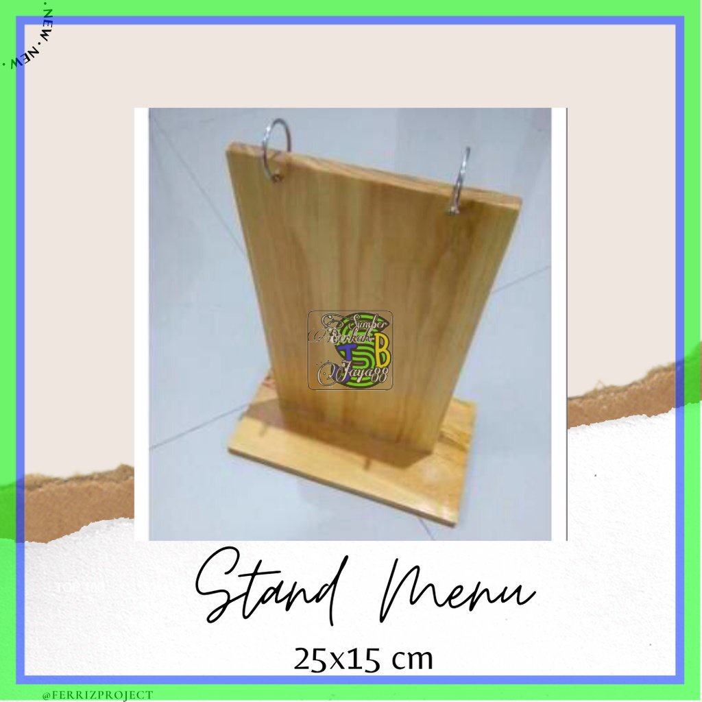 Jual Stand Menu Tatakan Menu Wadah Menu Papan Menu Standing 25x15 cm ...