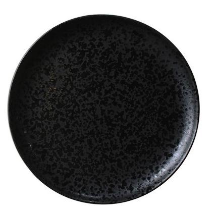 Jual PIRING KERAMIK HITAM UNIK MOTIF BERCAK 25CM / PLATE BLACK SPOTTING ...