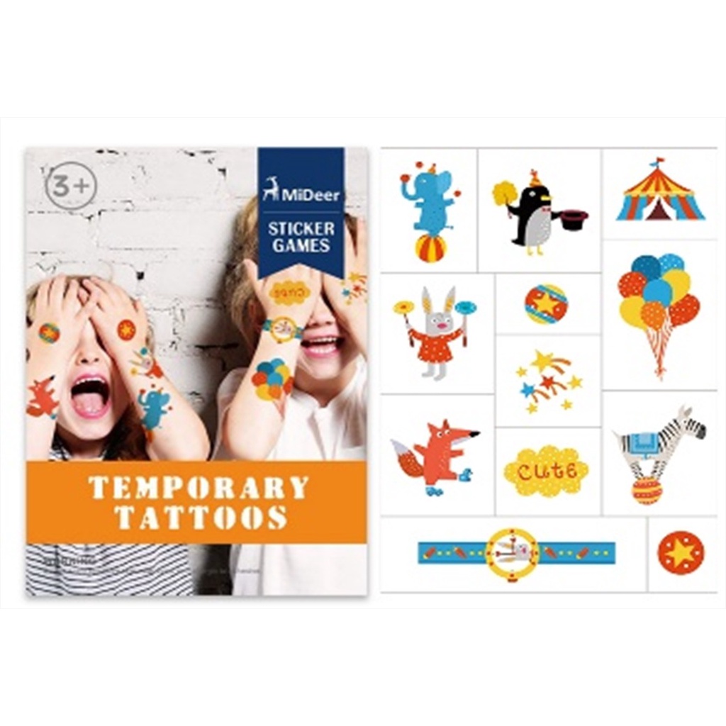 Jual Mideer Temporary Tattoos Circus Mainan Anak Tato Temporari Mudah ...