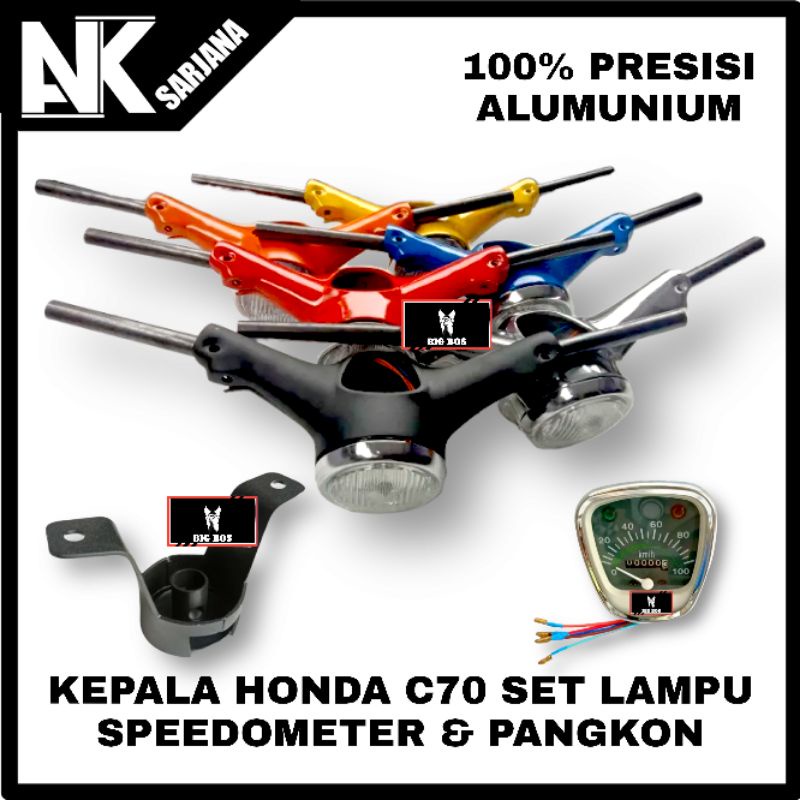 Jual KEPALA HONDA C70 BATOK OLONG BATOK C70 BATOK ATAS BAWAH STANG LAMPU SPEEDOMETER DAN DUDUKAN ...