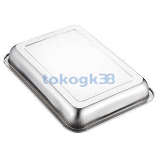 Jual Baki Kotak Stainless Dalam Tebal 32 cm x 22 cm x 7 cm | Shopee ...