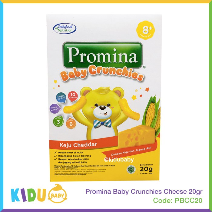 Jual Promina Baby Crunchies Cheese 20gr Snack Bayi 8bln Cemilan Bayi ...