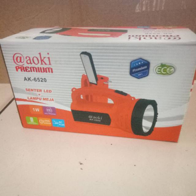 Jual Senter LED + Lampu Meja Aoki Premium AK-6520 | Shopee Indonesia