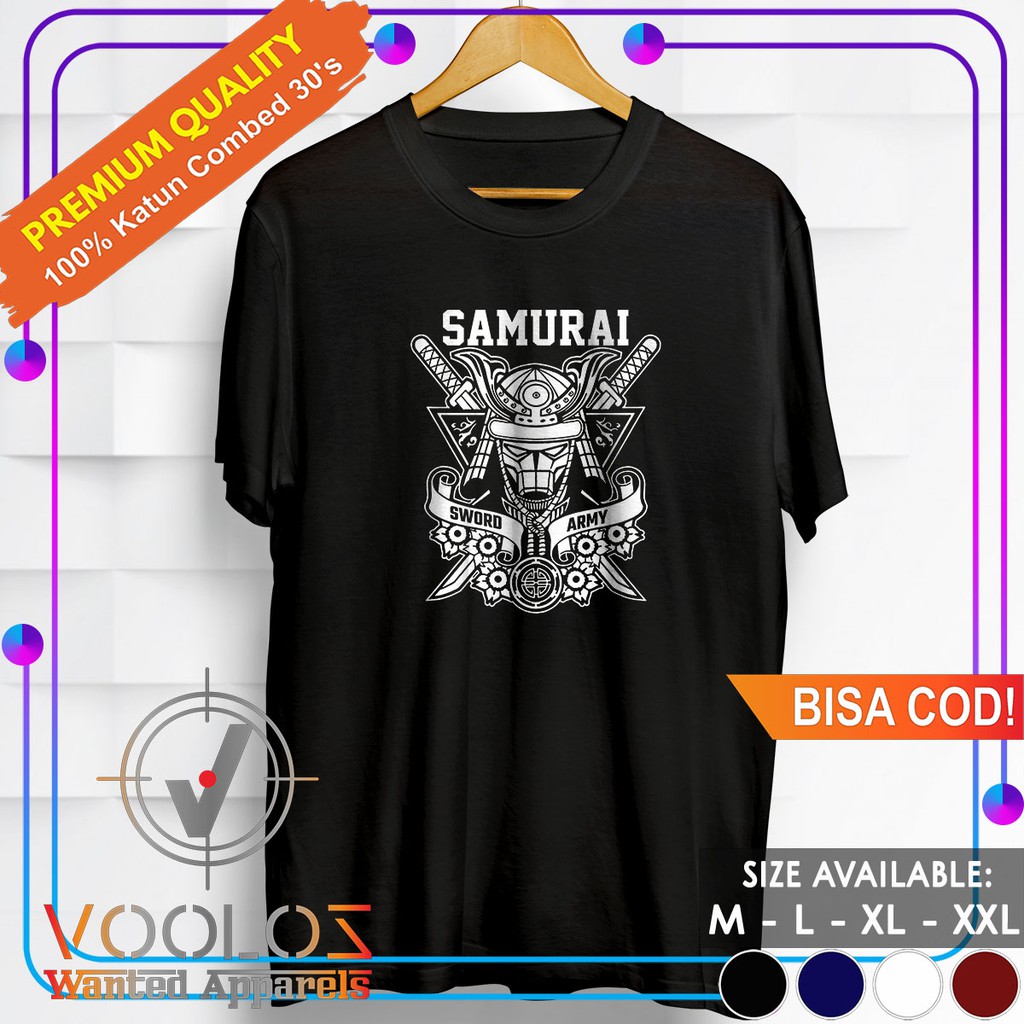 Jual Kaos Samurai Baju Distro Original Pria Dewasa Branded Cowok Keren ...