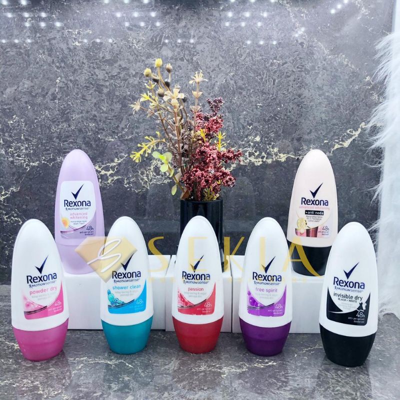 Jual Rexona Women Deodorant/Rollon 45ml Powder dry | passion | Shower clean & pixy deo | Shopee ...