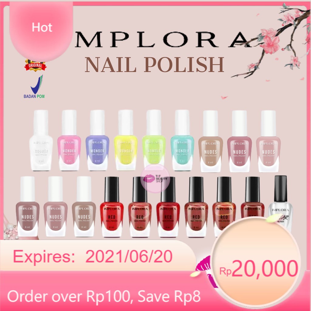 Jual IMPLORA Nail Polish | IMPLORA Kutek | Red Clear Nudes Wonder 1PCS ...