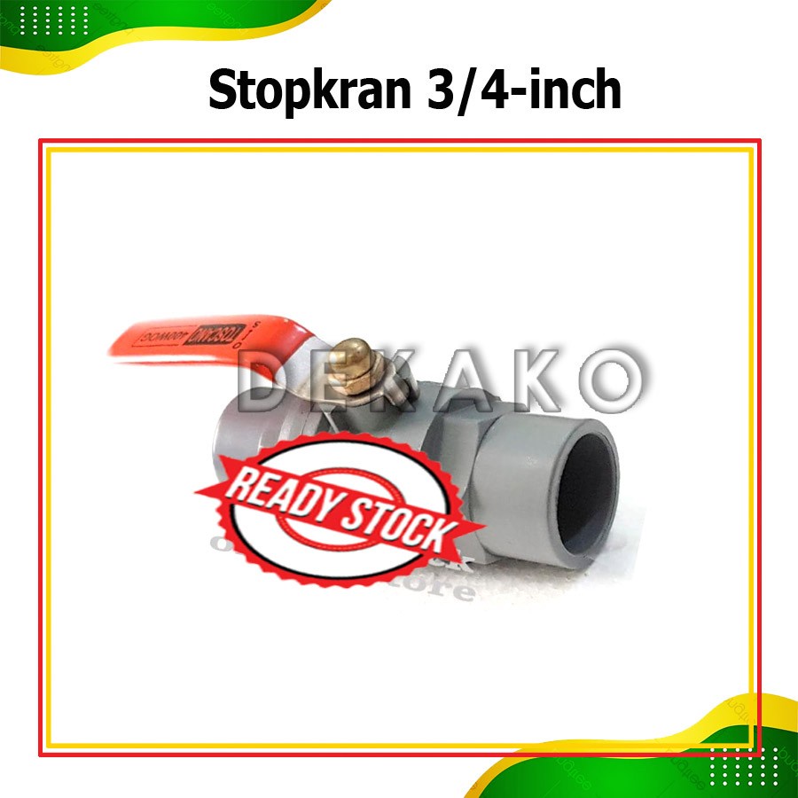 Jual Stopkran 3/4 inch Ball valve inci pvc stop kran sambungan pipa ...