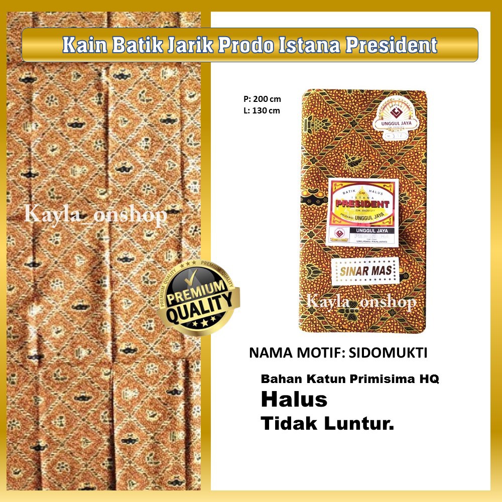 Jual Kain Batik Jarik Prada Prodo H. Santoso Istana Presiden Motif ...