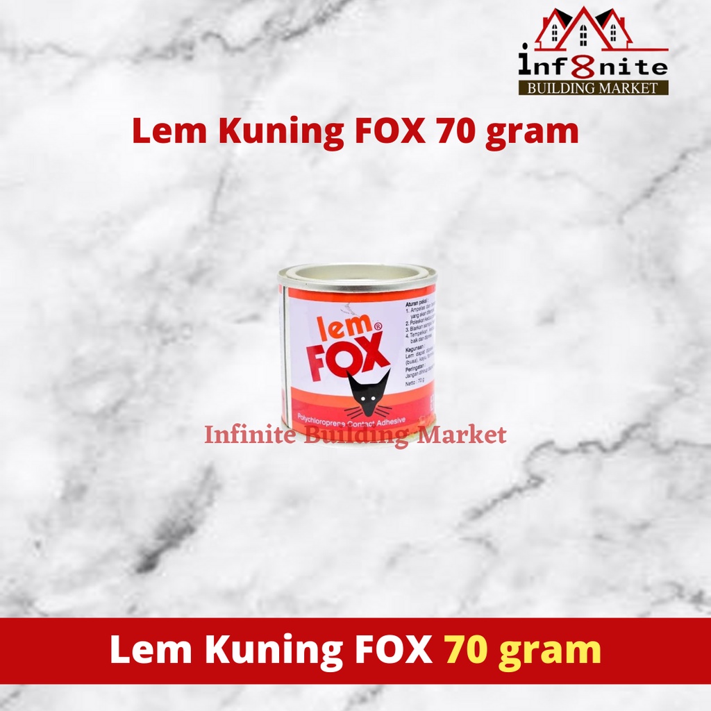 Jual Lem Kuning FOX Lem Serbaguna Lem Hpl Sepatu Lem Aibon FOX 70 Gram Indonesia|Shopee Indonesia