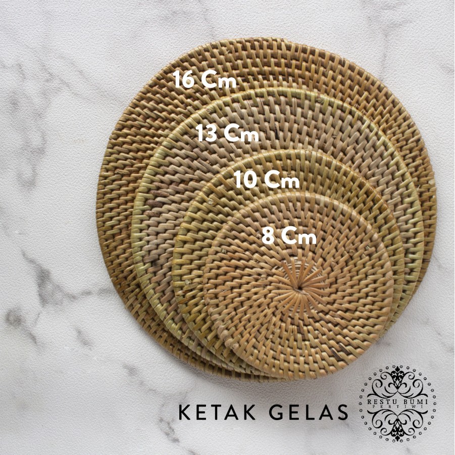 Jual Rattan Coaster - Tatakan Rotan - (Untuk Tatakan Cangkir, Gelas ...