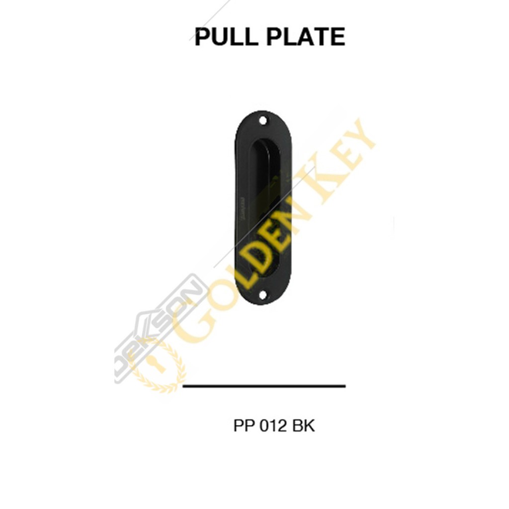 Jual Pull Plate Handle Tanam Oval Pintu Sliding Dorong Geser Kayu Black Hitam PP 012 Dekkson ...