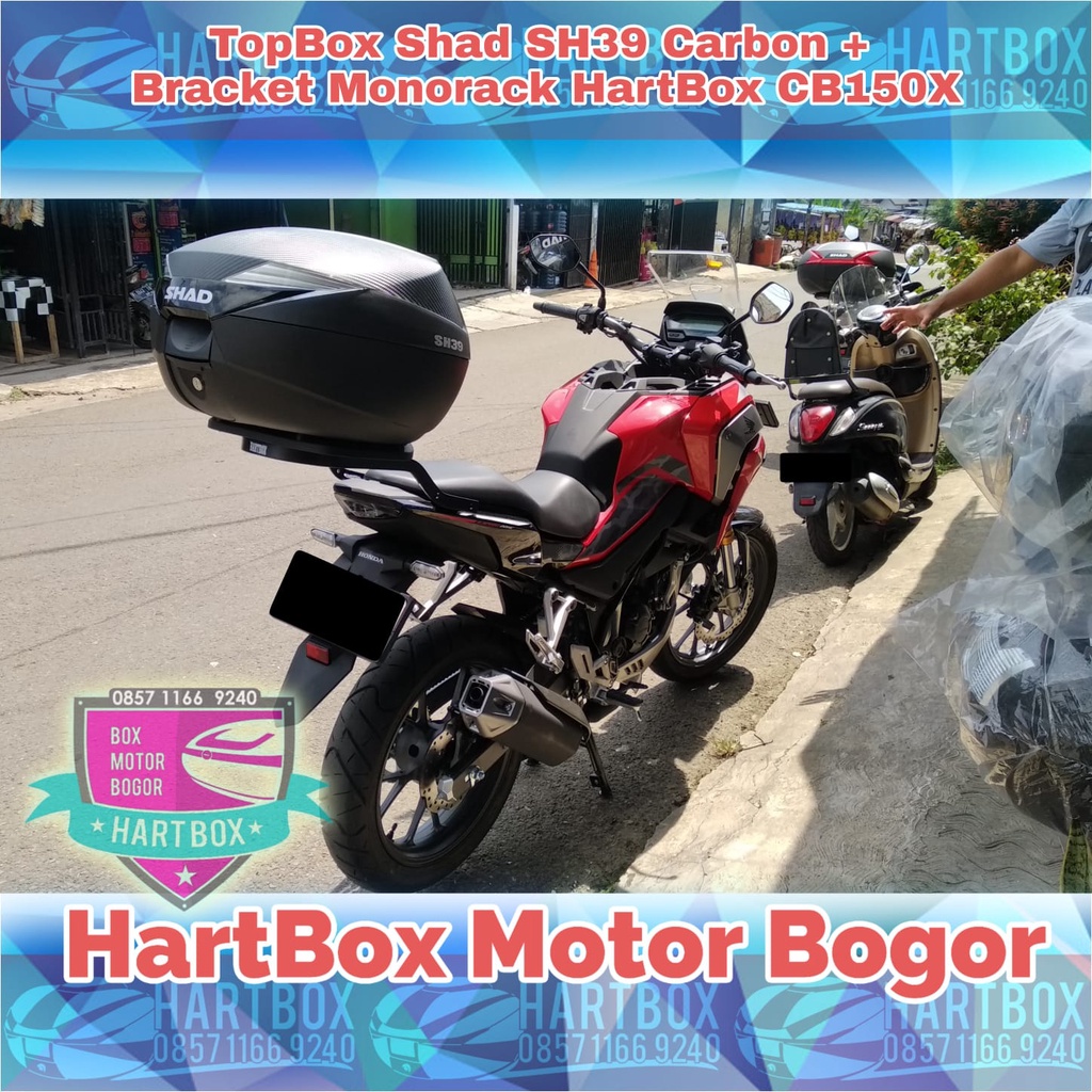 Jual Paket Top Box Motor Original Shad SH39 SH 39 Carbon Plus Bracket ...